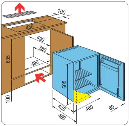 Minibar hotel 60 litres Mini 62 - Magasin de fournitures pour hôtels ...
